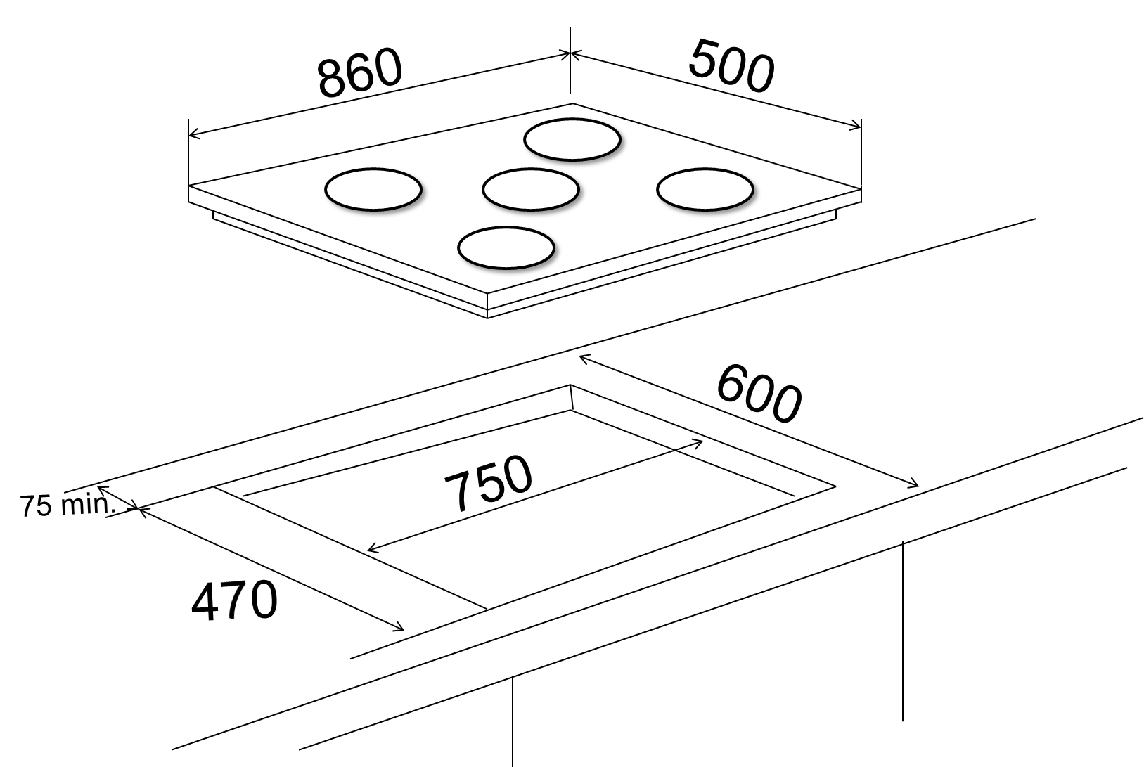 Encimera UT Prime GT5 / Gas Natural