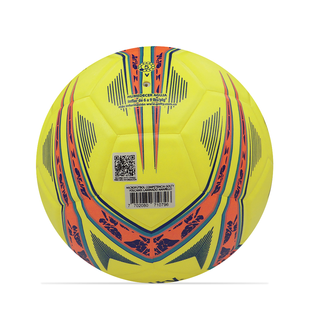 Balon Microfutbol Competencia Golty Volcanix-Amarillo