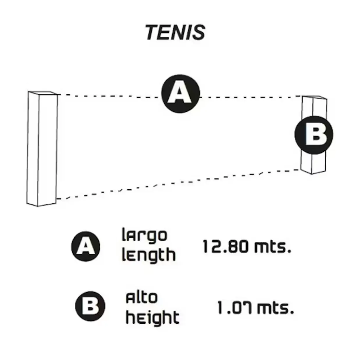 Red De Tenis Simple Trenzada 30 Ply