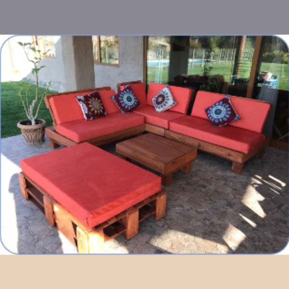 Set Seccional de Terraza Tracia 5 Piezas