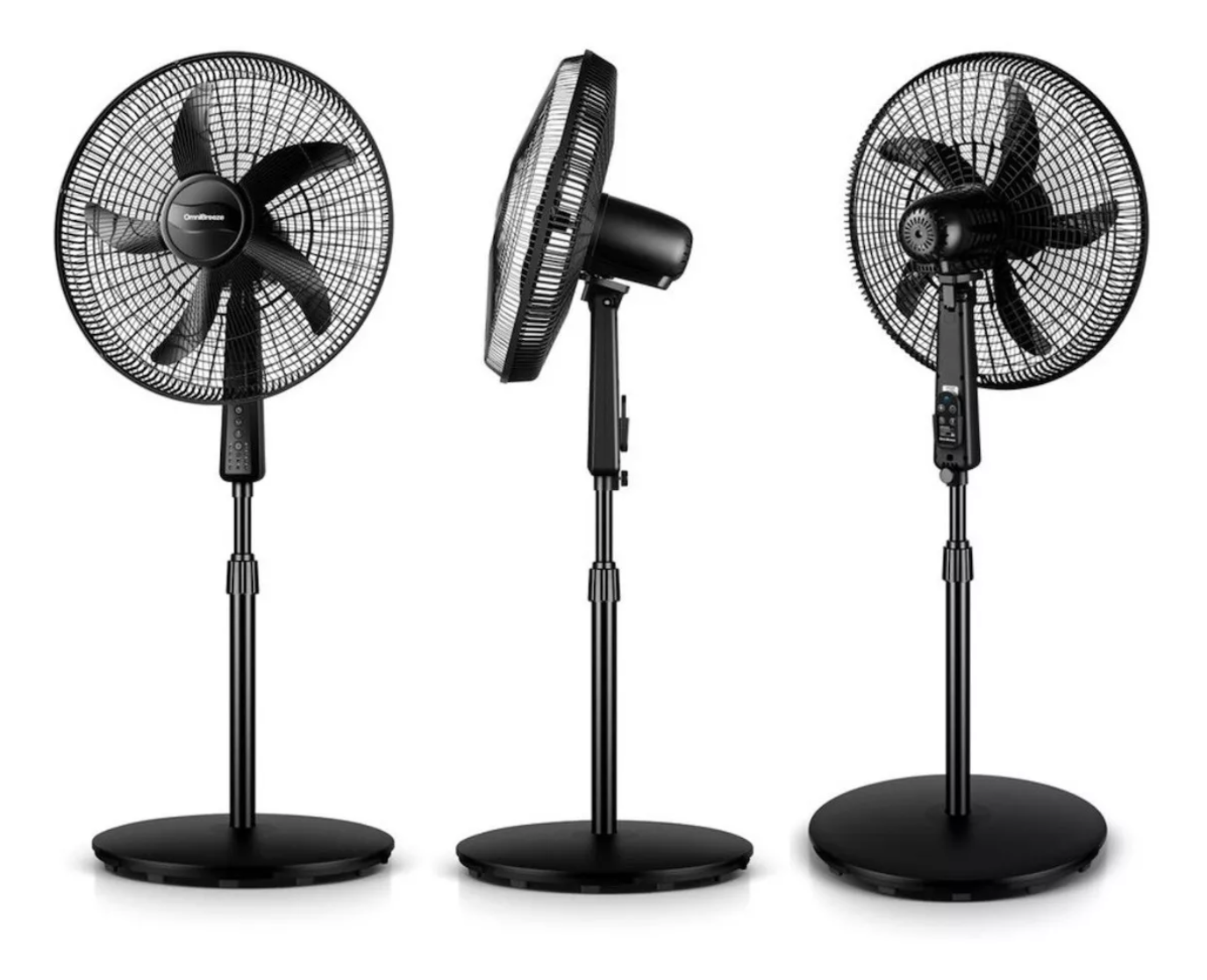 Ventilador Pedestal Omnibreeze 4 Velocidades Control Remoto
