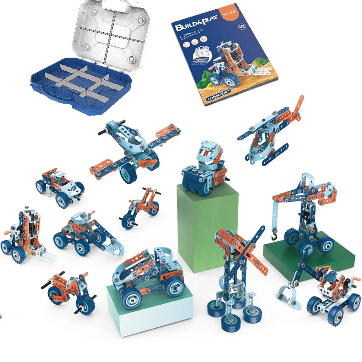Set De Figuras Armables 12 En 1 - Flexible - Alta Calidad