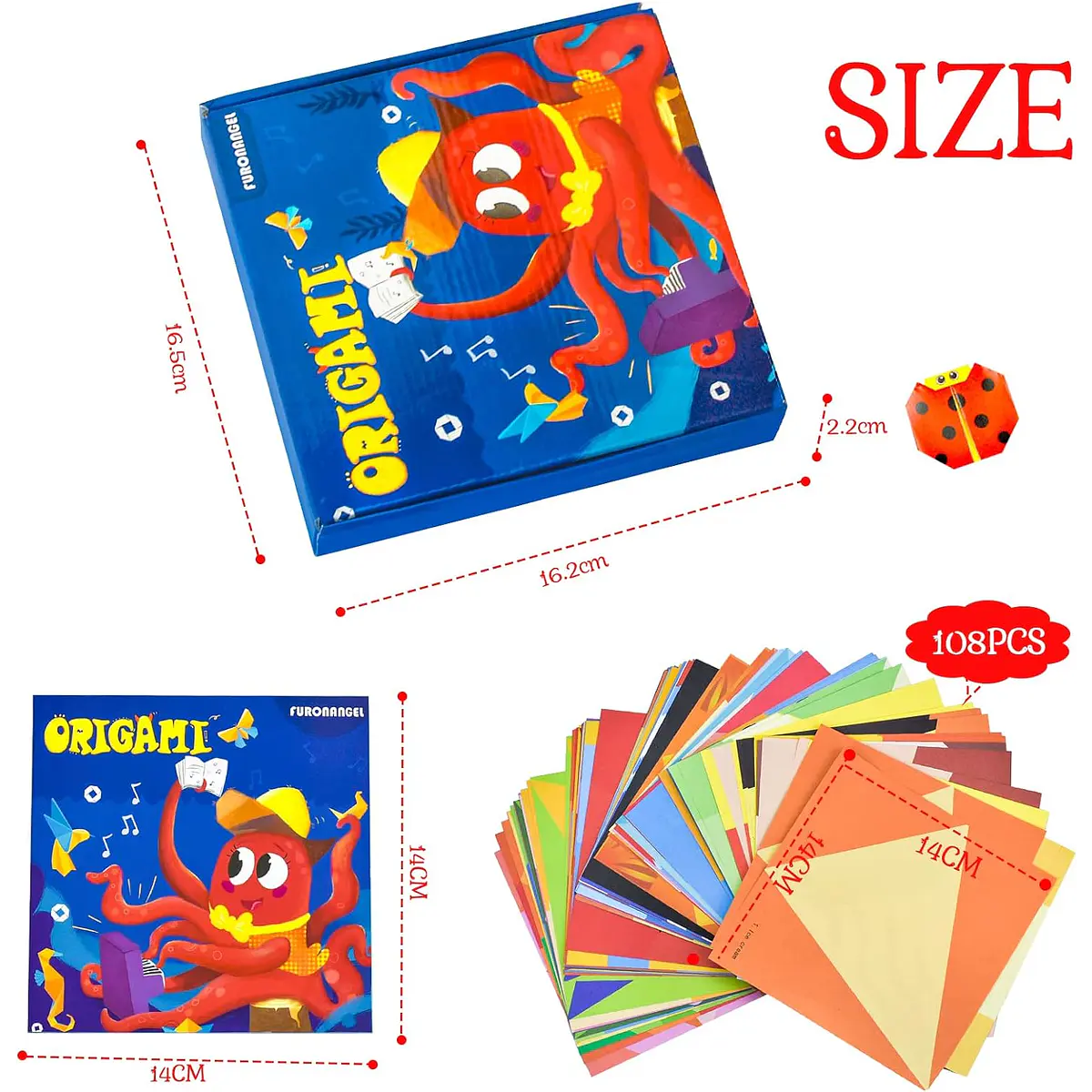 Origami 108 hojas con manual