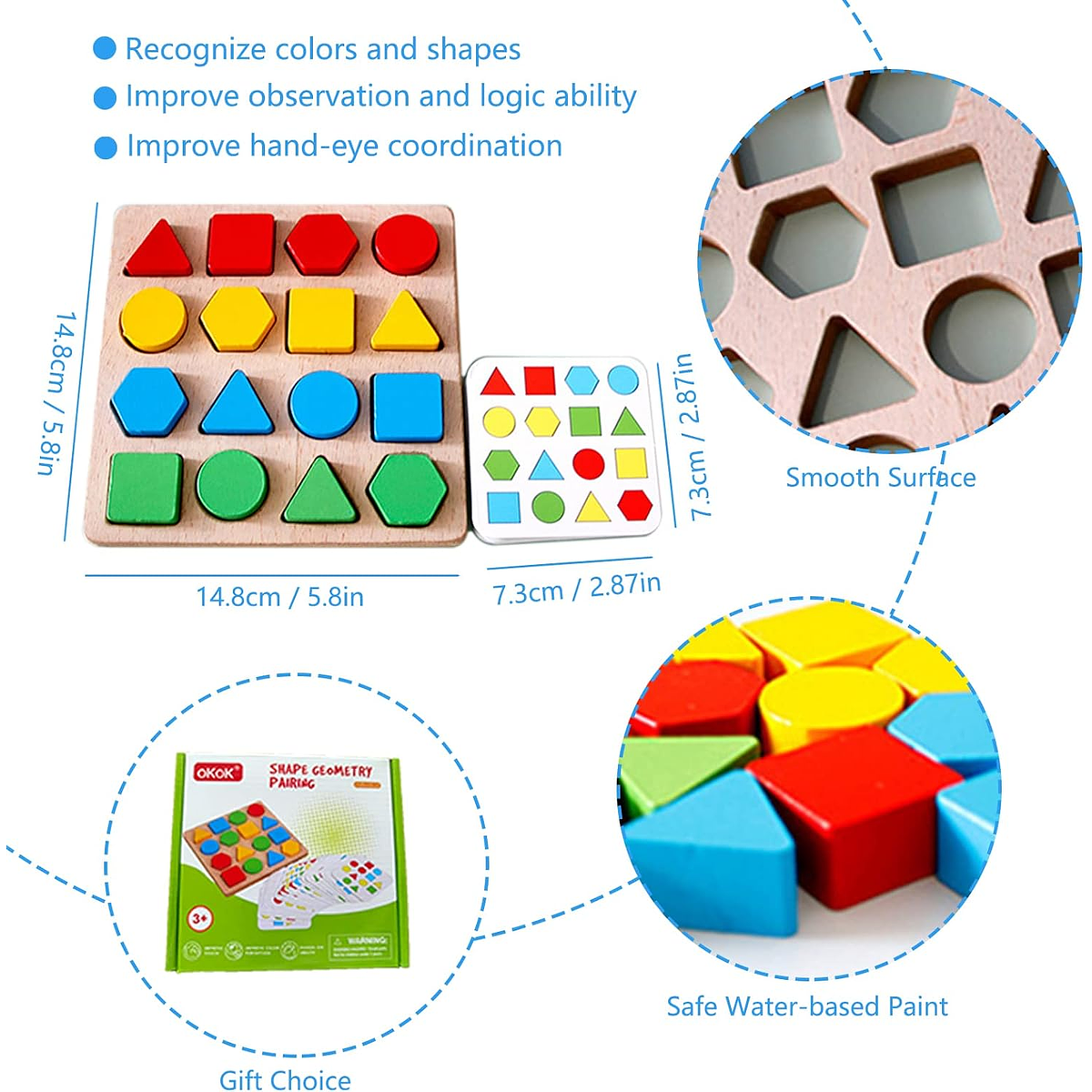 Juego de mesa empareja formas y colores