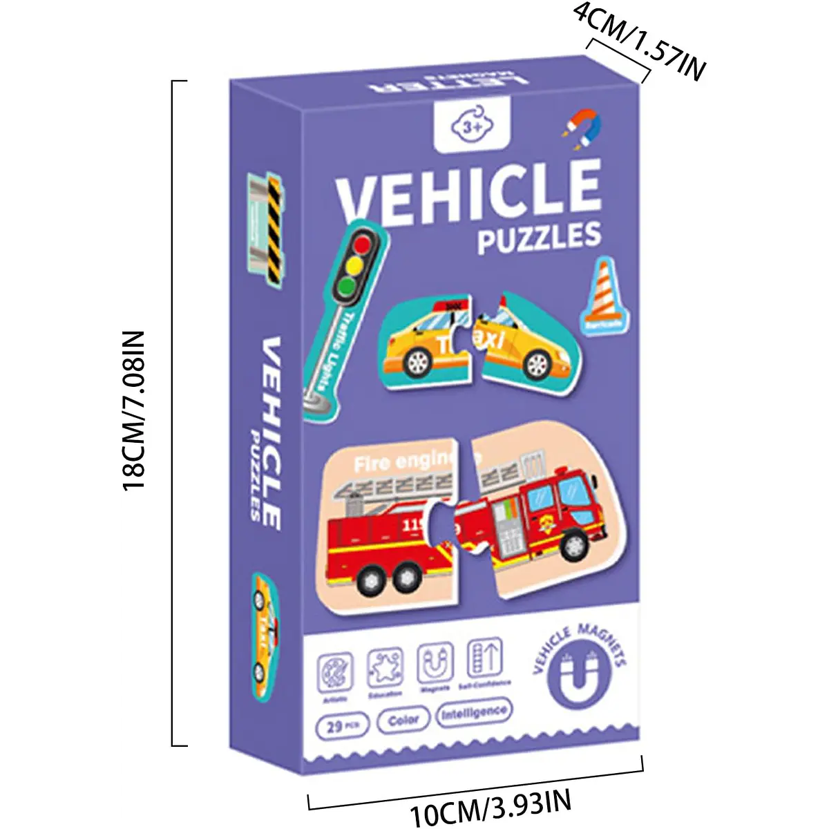 Mini Puzzle magnético medios de transporte 29 pcs