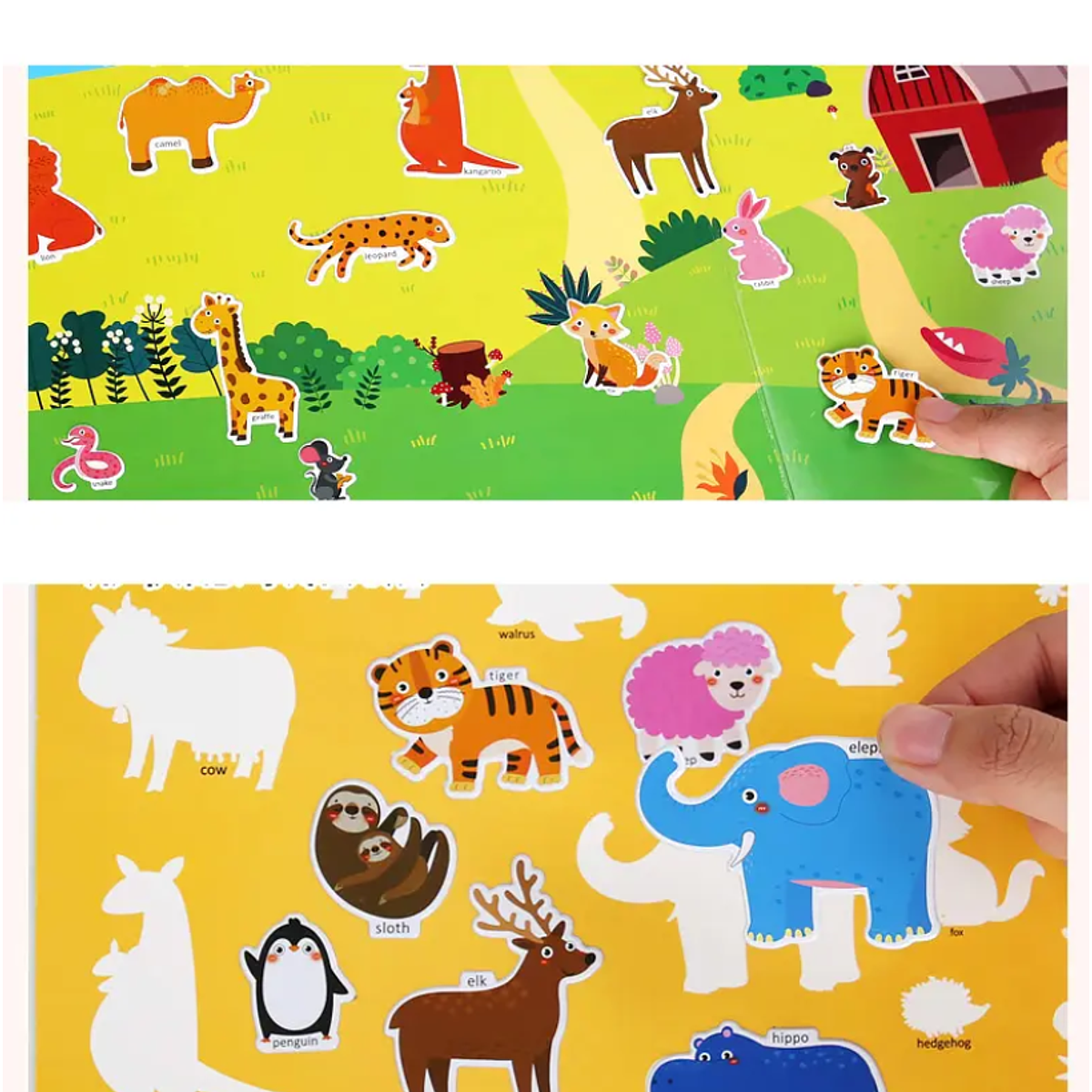 Set de 6 libros de stickers reutilizables