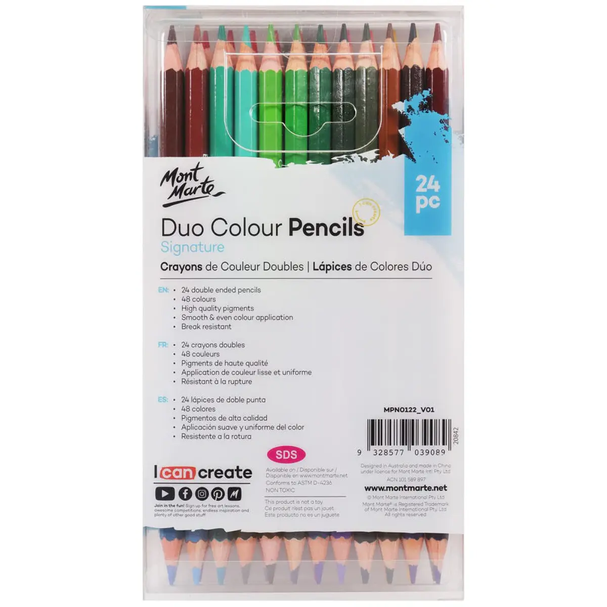 24 Lapices de colores doble punta 48 colores