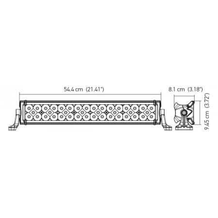 Barra led HELLA VALUE FIT BARRA PRO 40 LED / 21″ – COMBO BEA