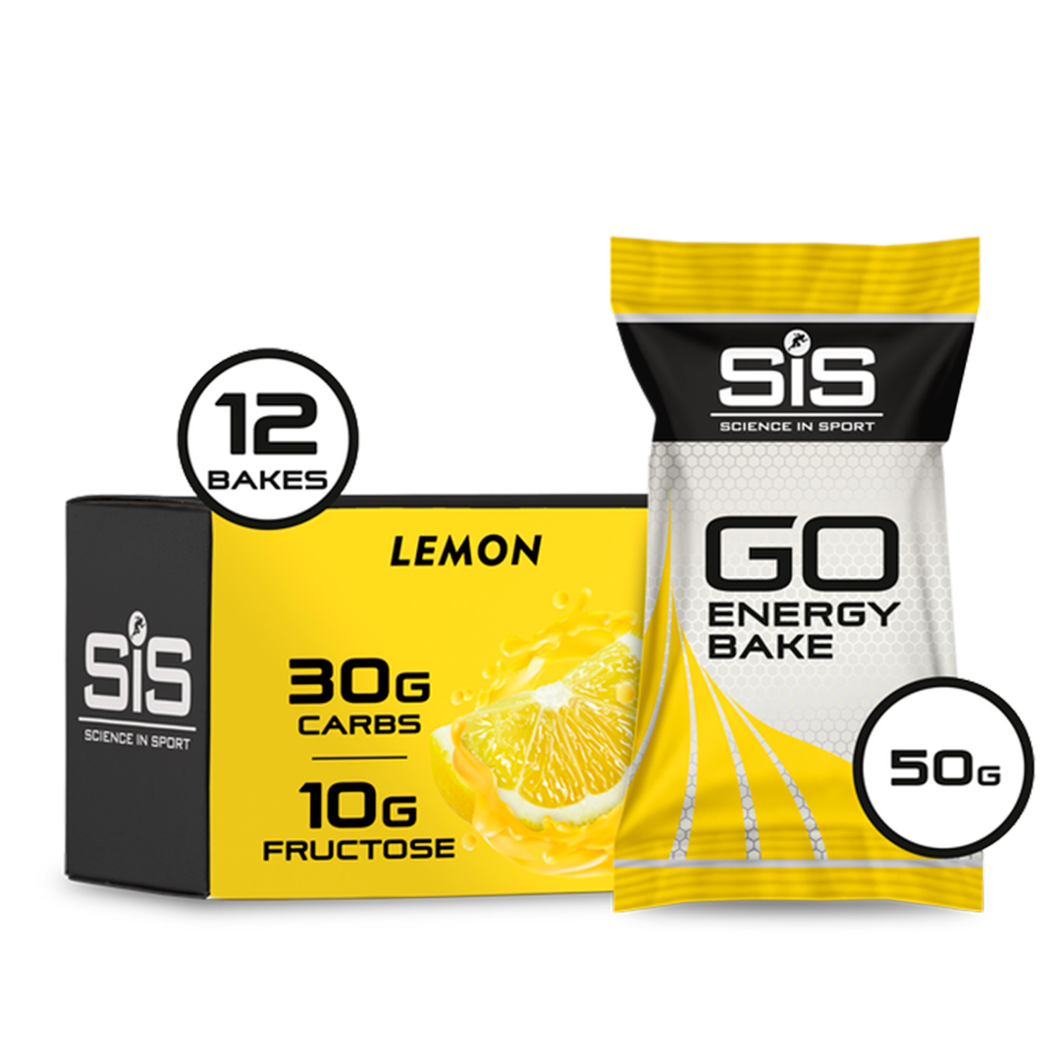 Caja SIS Bake Go Energy Limón 50g 12U