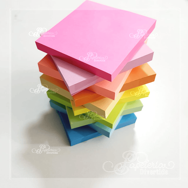 Notas Adhesivas - POST IT cubo 7,5 x 7,5 cm 10 colores