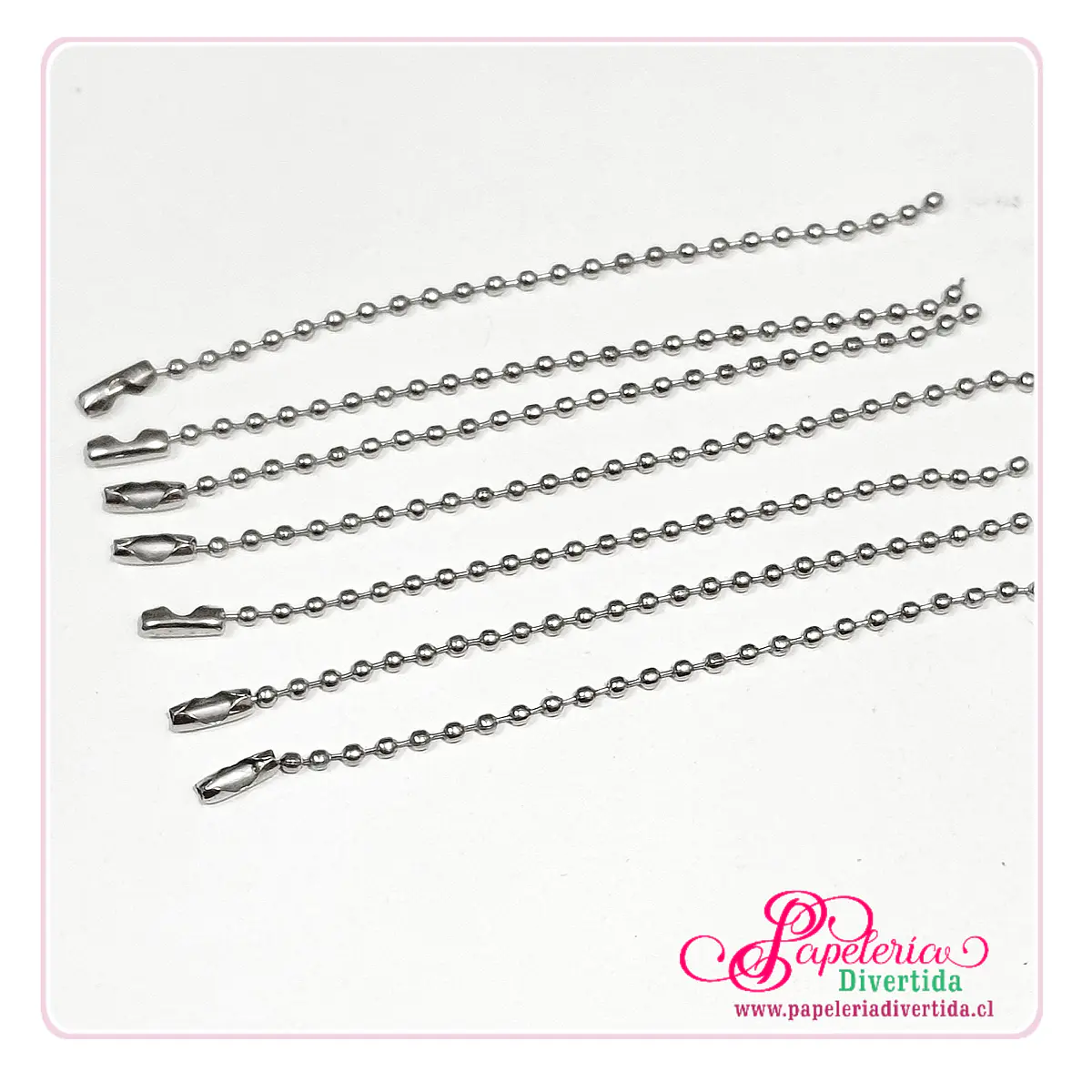 Cadenas de bolitas silver