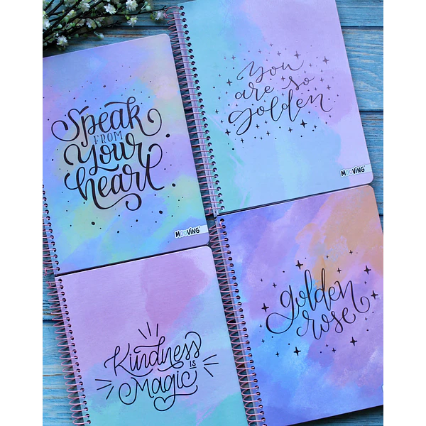 Cuaderno tres materias modelo Golden