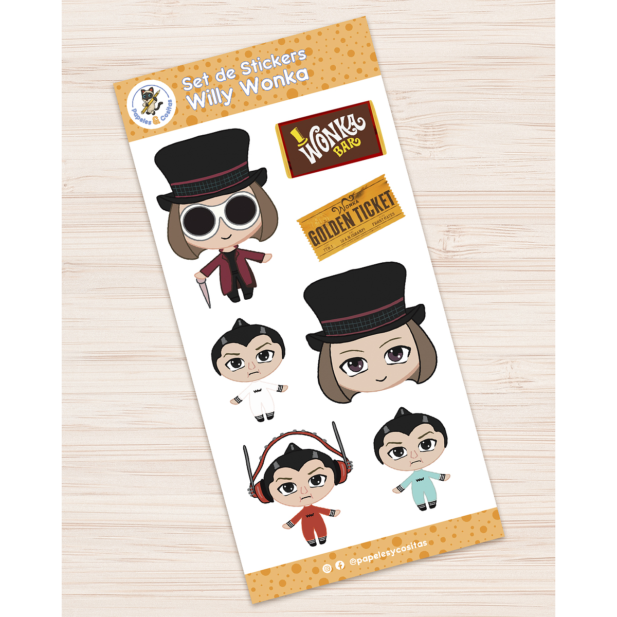 Set de Stickers Willy Wonka