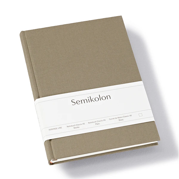 Semikolon Cuaderno Classic Lino B5 Lava Stone