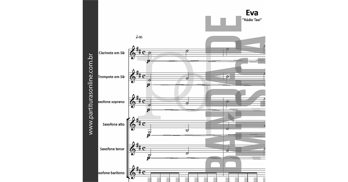 Eva | Rádio Taxi - para Banda de Música