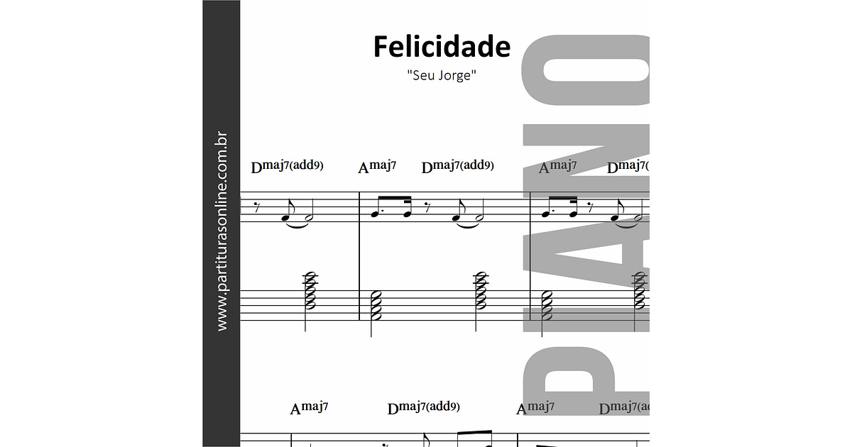 Felicidade | para Piano