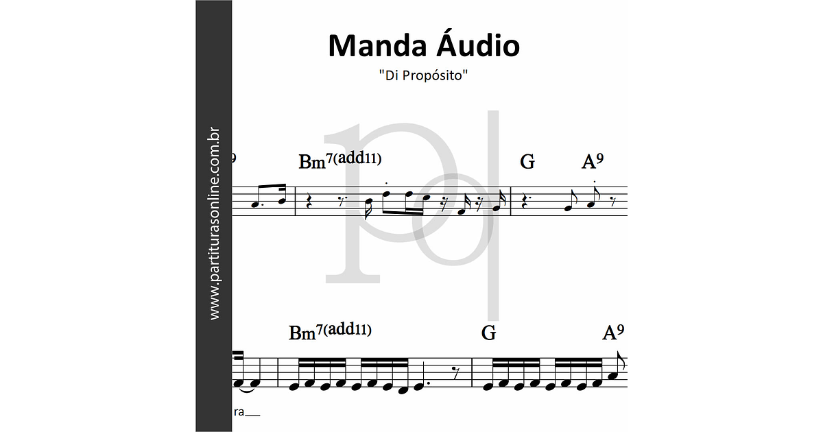 Manda Áudio | Di Propósito