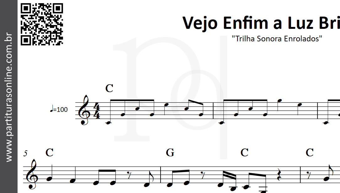 Vejo Enfim A Luz Brilhar Partitura Piano - RETOEDU
