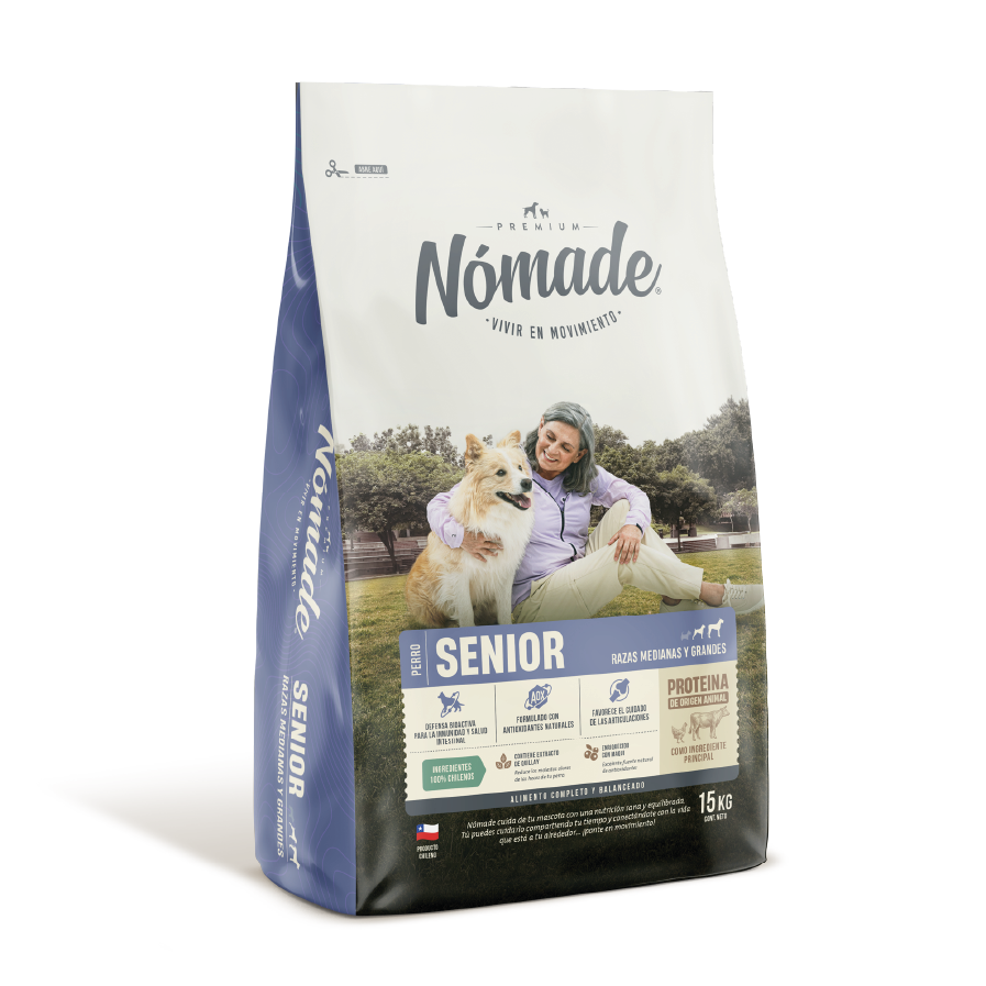 alimento perro Senior Nomade Raza Mediana y grande 15Kg