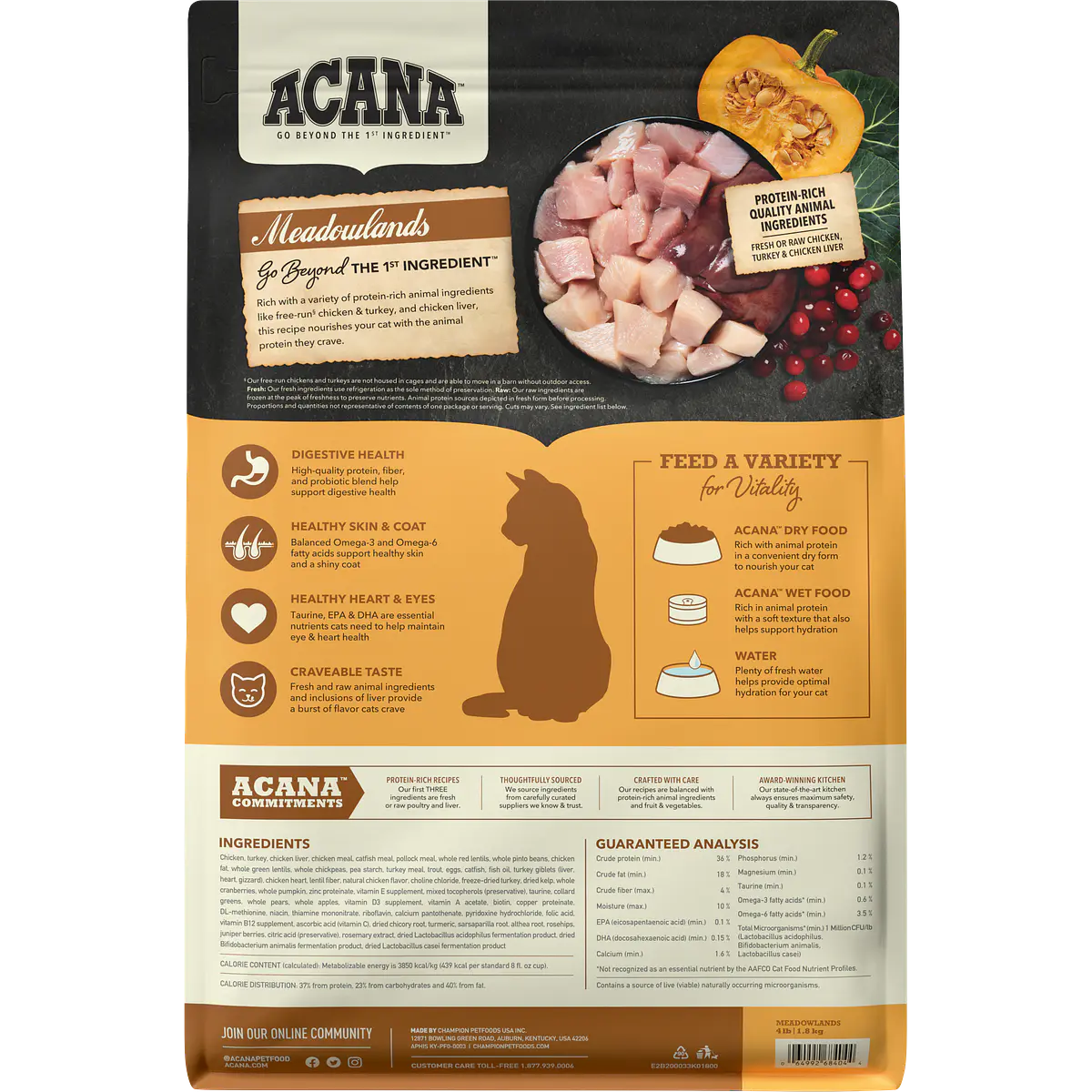 Acana Meadwland Gato 4.5Kg