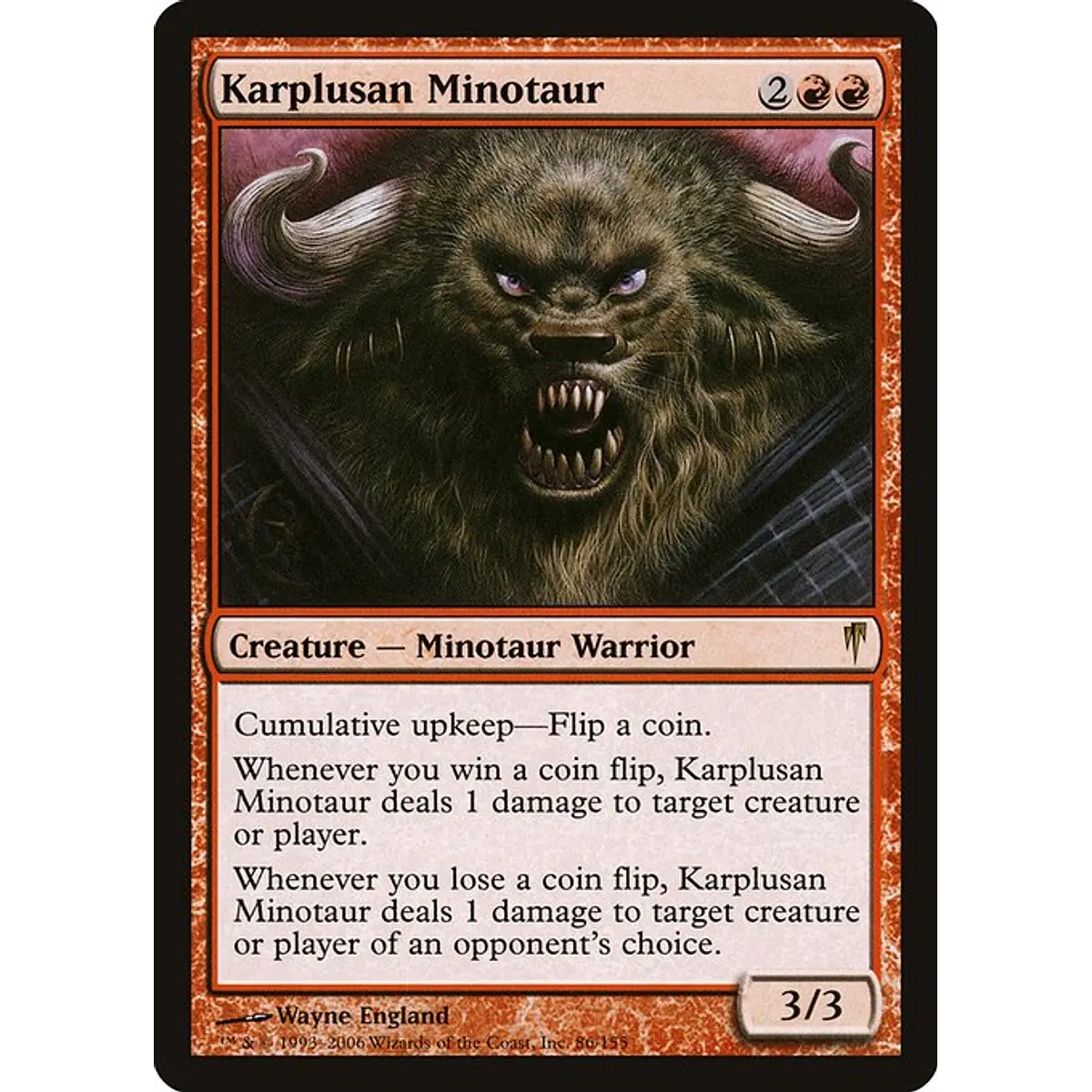 Carta Magic - Karplusan Minotaur - Idioma: Español - Edic...