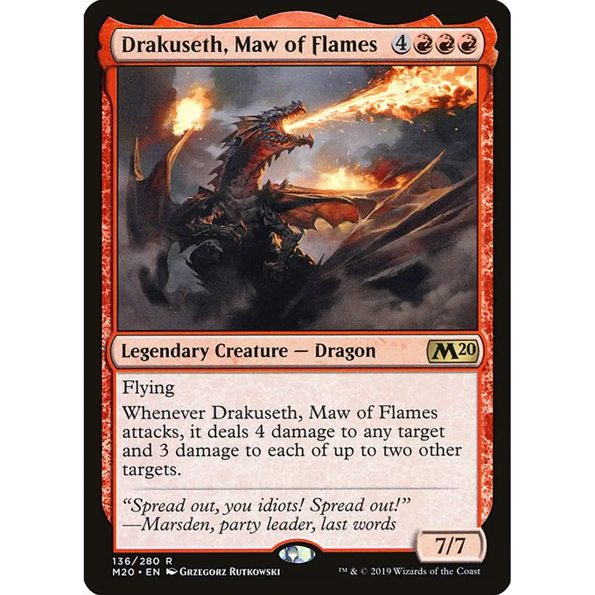 Carta Magic - Drakuseth, Maw of Flames - Idioma: Ingles