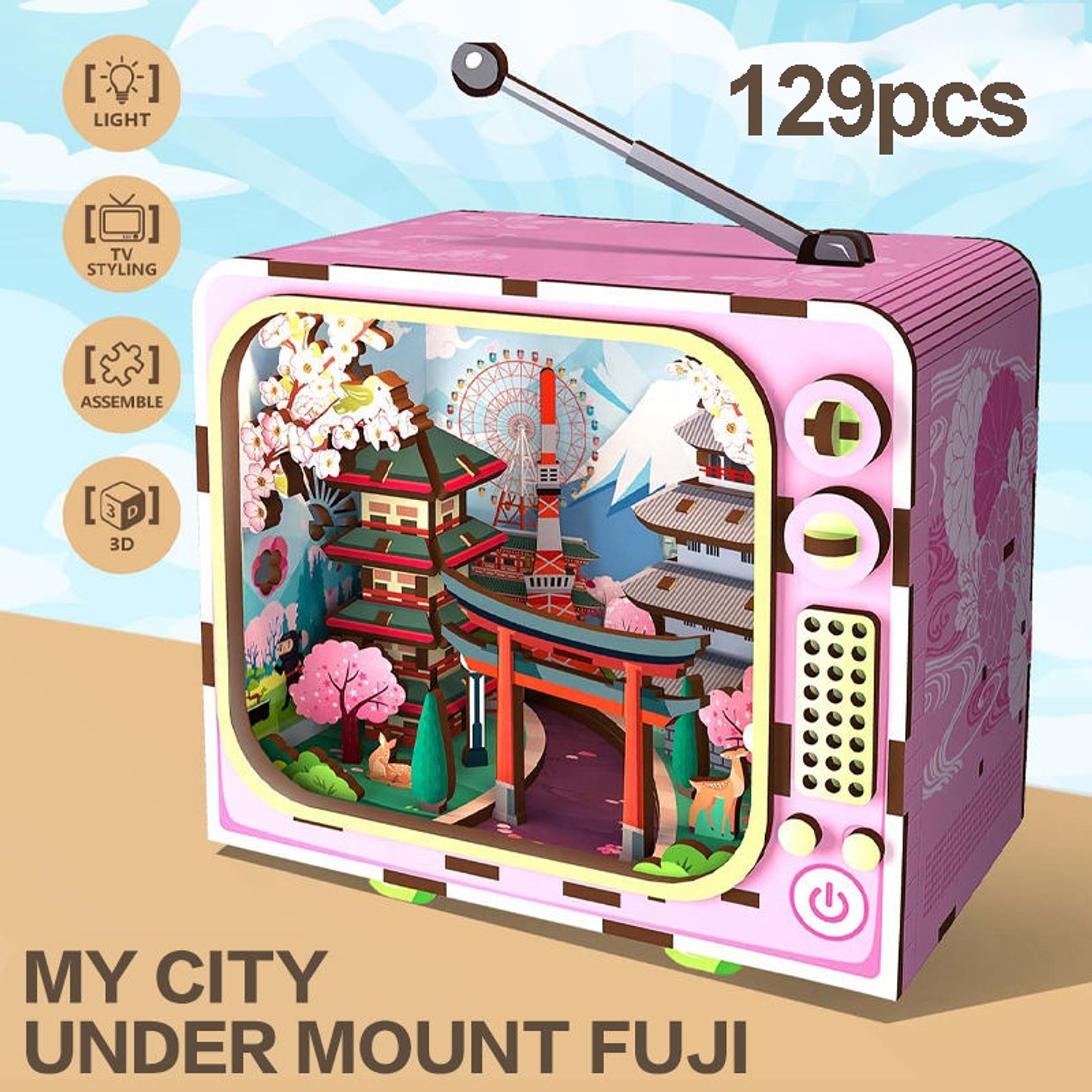 Puzzle 3D Monte Fuji 129 piezas