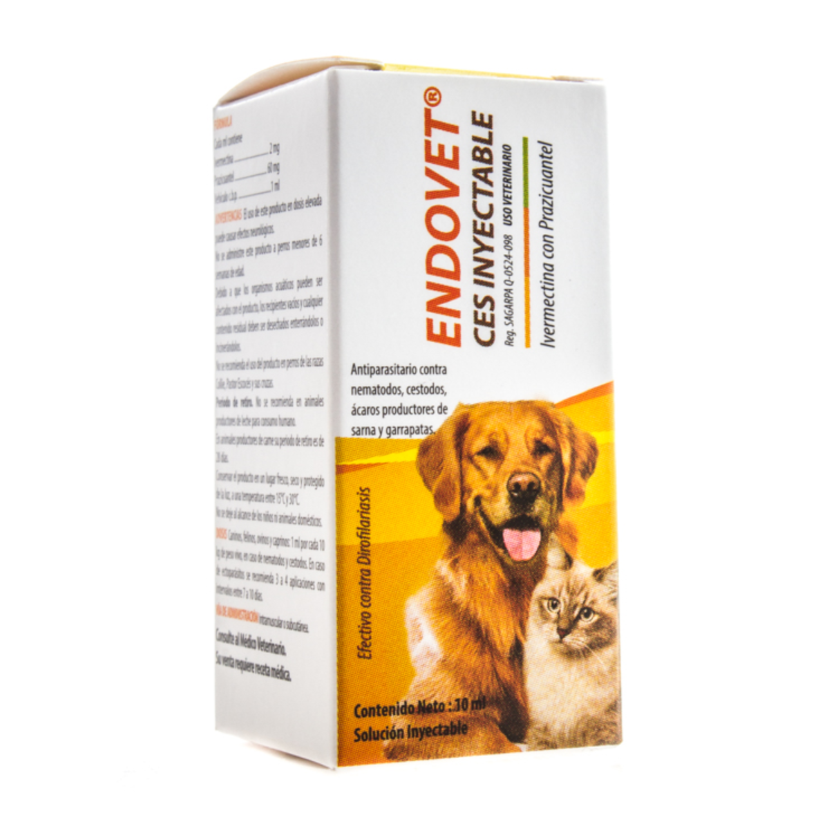 Endovet Ces Inyectable de 10 ml para Pulgas y Garrapatas