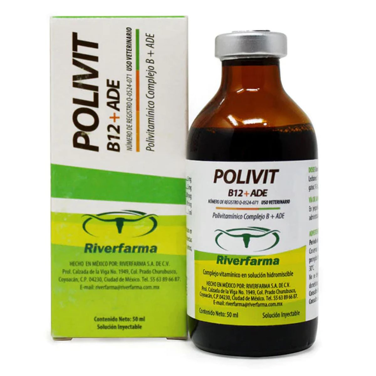 Complejo B Polivit B12 de 50 ml Inyectable Riverfarma