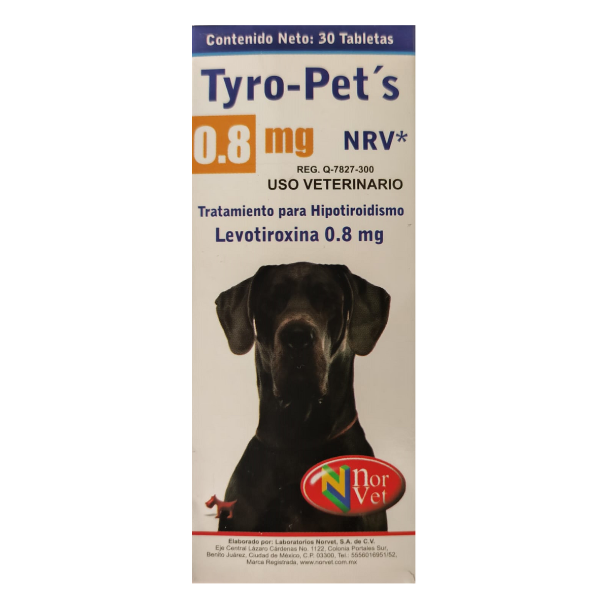 Tyro Pets .8 mg ( Levotiroxina ) tabletas para perro