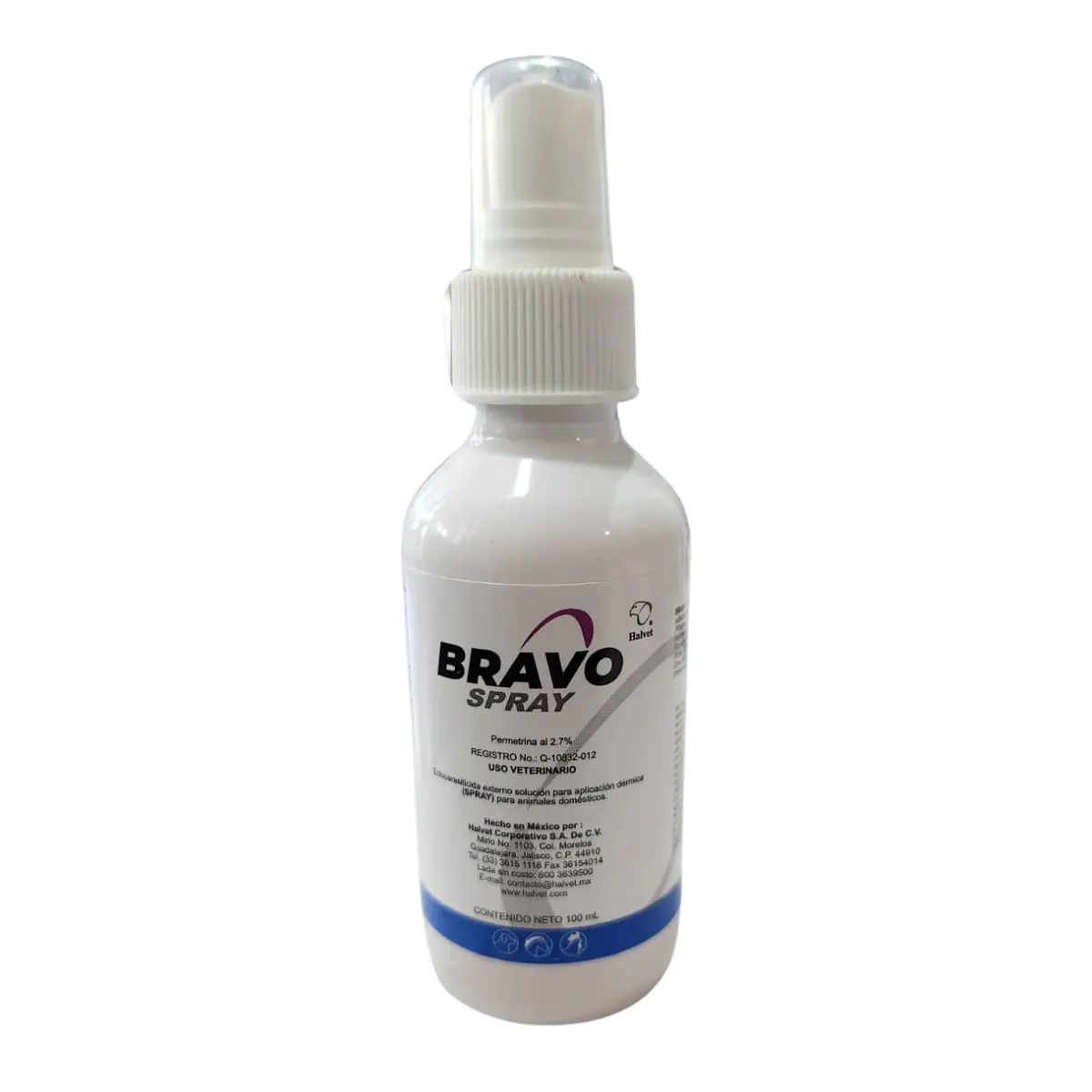 Bravo Spray para Caballo, Perro Y Aves 100 ml (Permetrina)