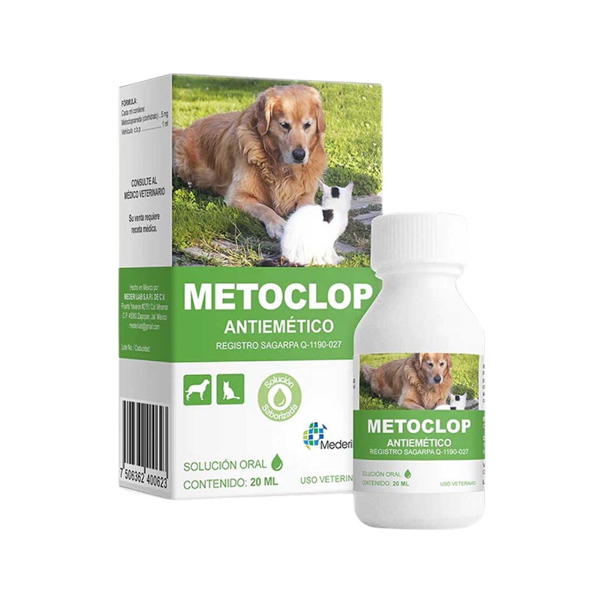 Metoclop® Solución Oral 20 mL (Metoclopramida P/ Perro-Gato)