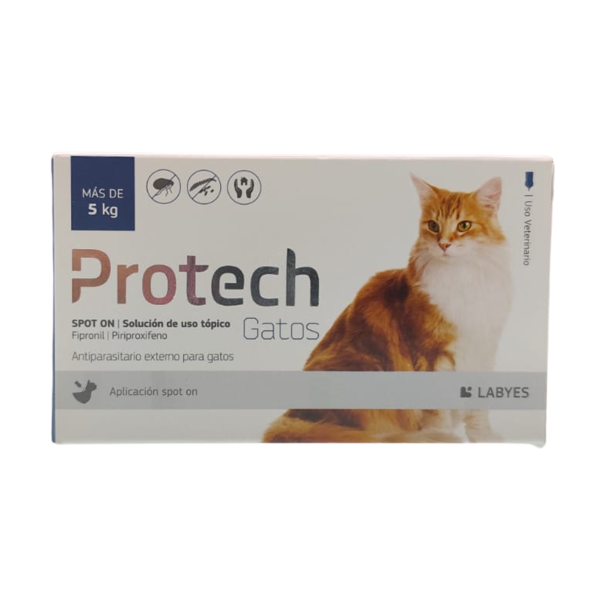 Pipeta Protech | para Gatos ** 5 kg a 8 kg ** (Antipulgas)