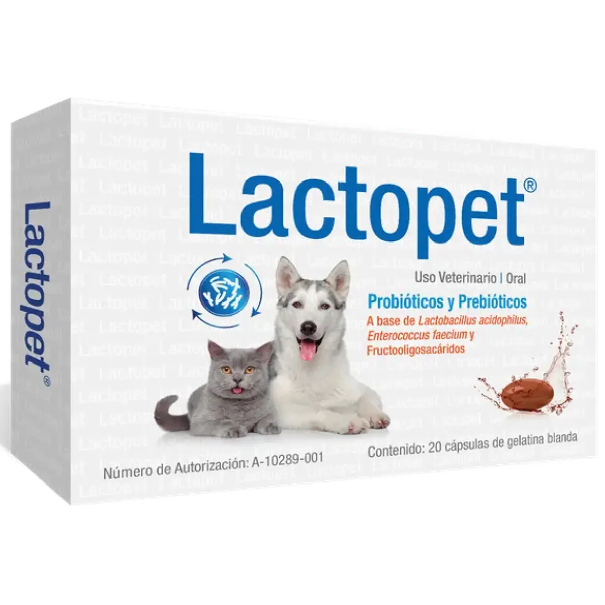 Lactopet ( PROBIOTICOS ) | caja con 20 capsulas