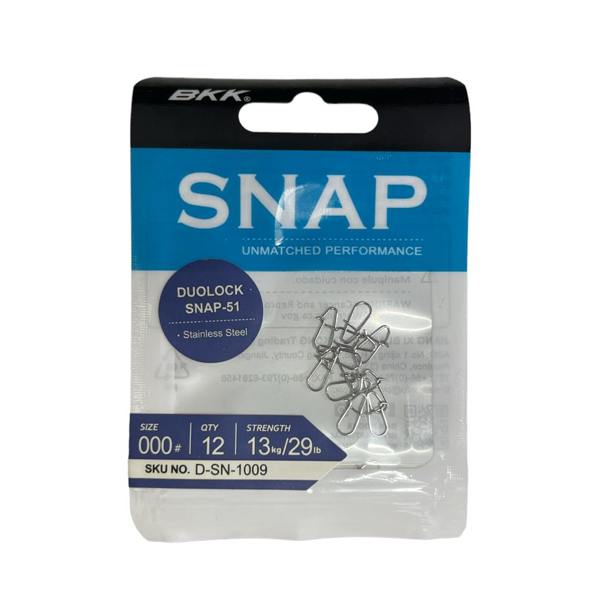 Bkk Duo lock snap #000 (12 unidades)
