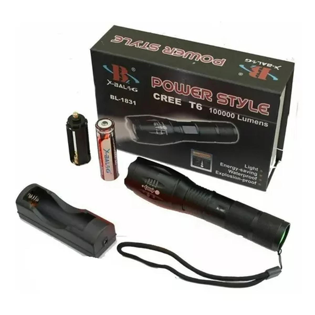 Linternas Led Potentes Power Style BL-1831 (Tactica Militar