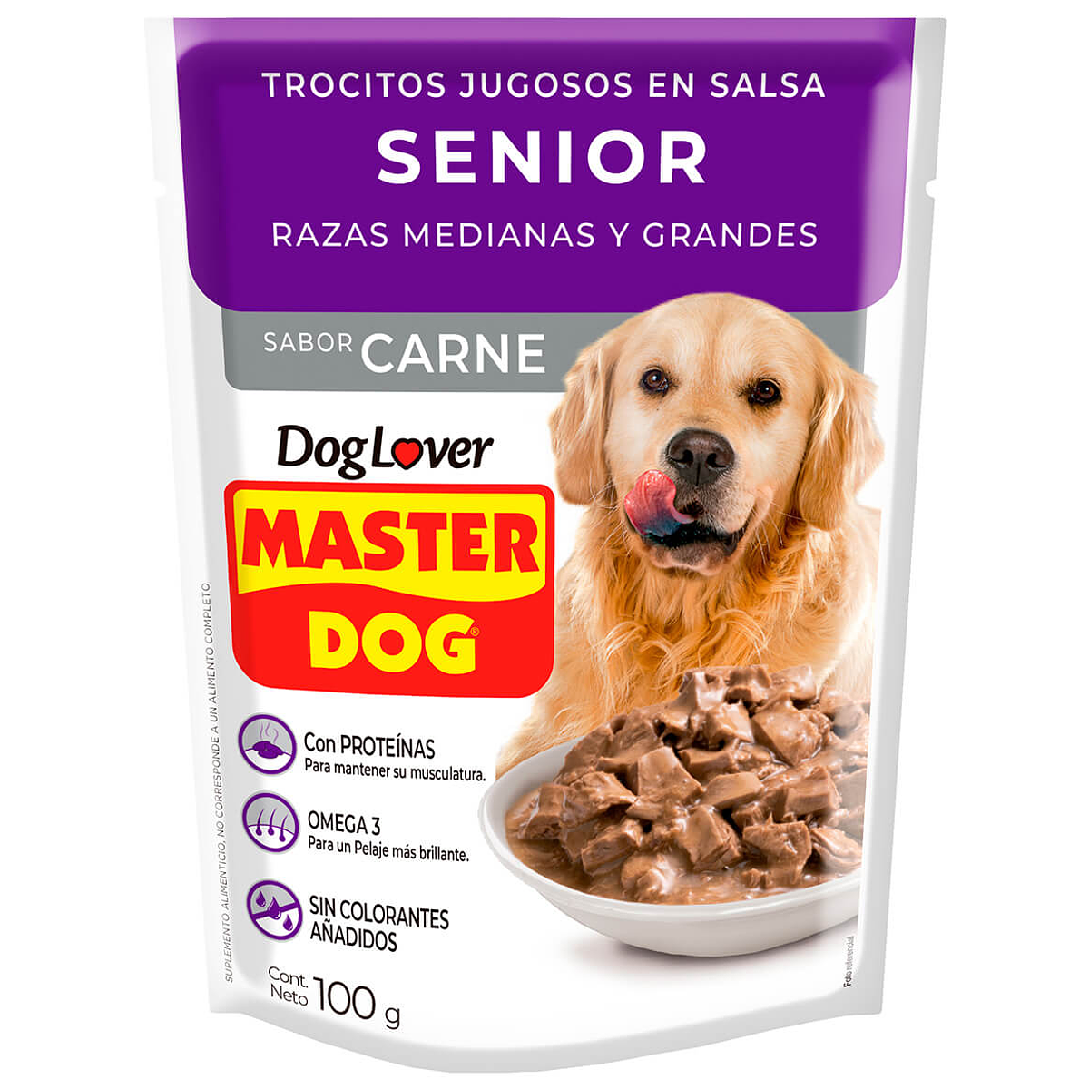Alimento Húmedo Master Dog Trocitos Jugosos Senior Sabor Car | PET BJ