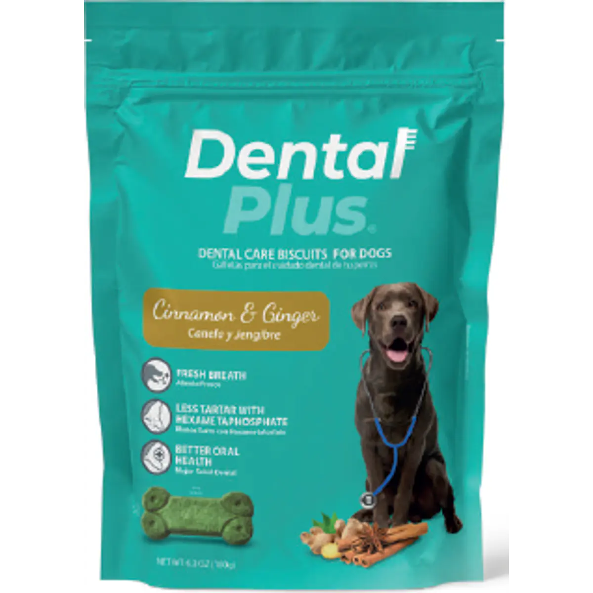 Dental Plus Canela Jengibre 180 grs | PET BJ