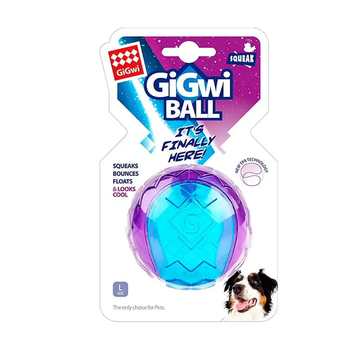 Gigwi Ball Transparente Violeta L | PET BJ