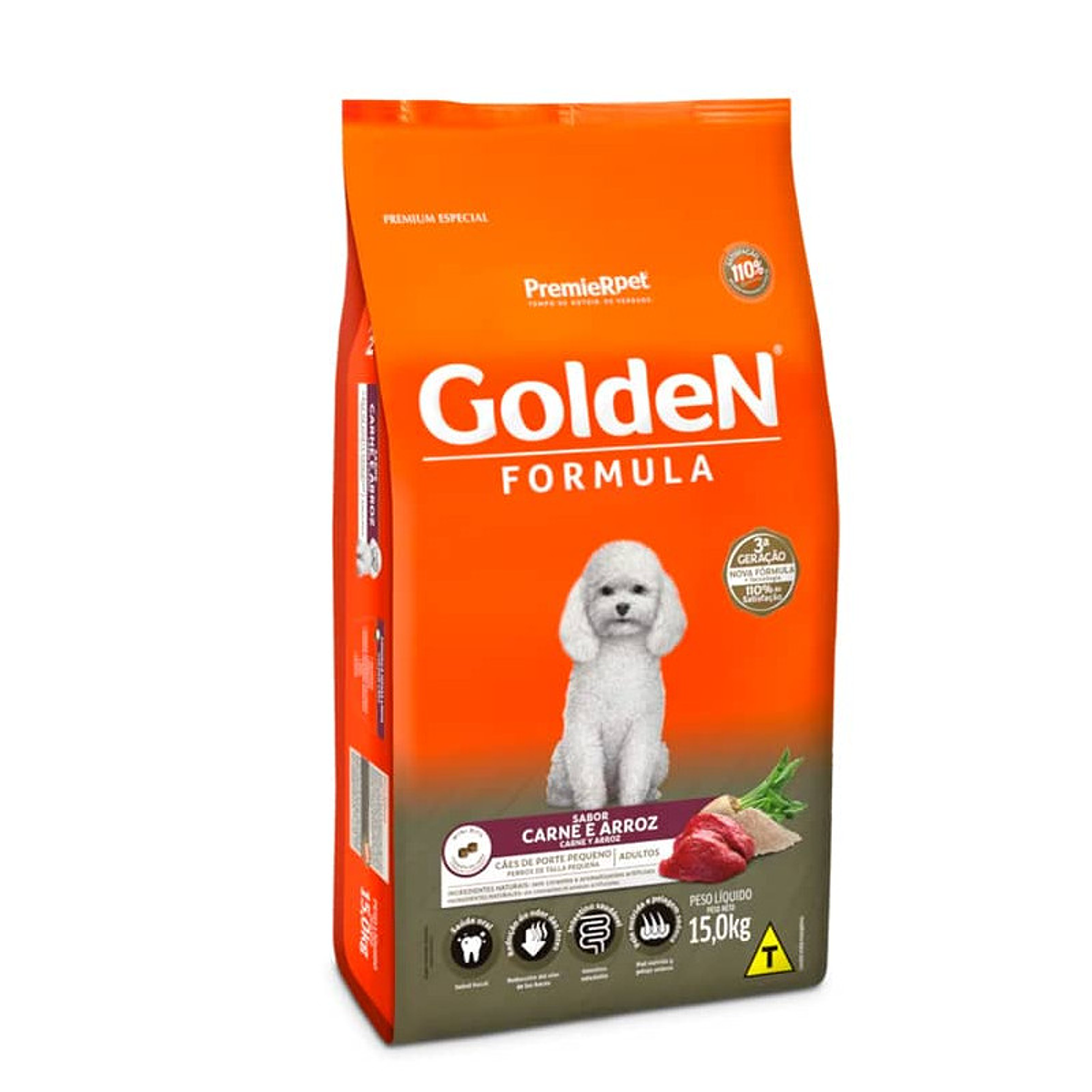 Golden Formula Adulto Raza Pequeña Sabor Arroz y Carne 15 Kg | PET BJ