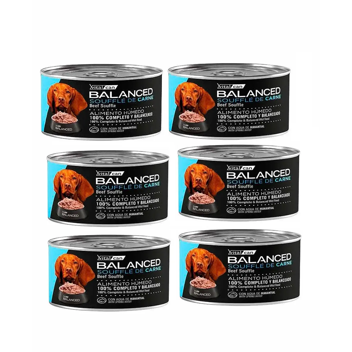 Pack 6 Latas Balanced Souffle Perro Adulto Carne 85 Gr | PET BJ