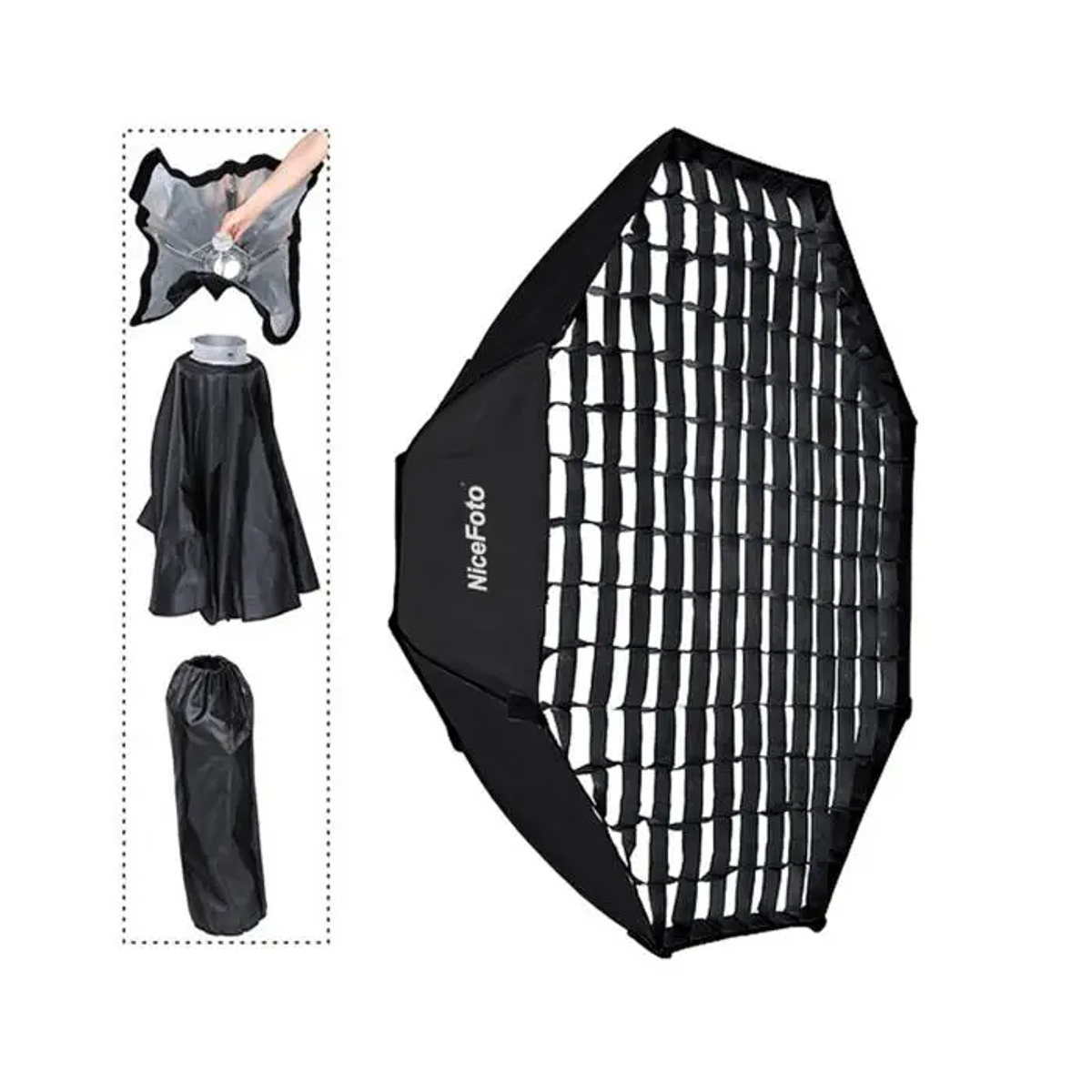 NiceFoto Softbox Paragua octa 95 cm con grilla | Picslab Store
