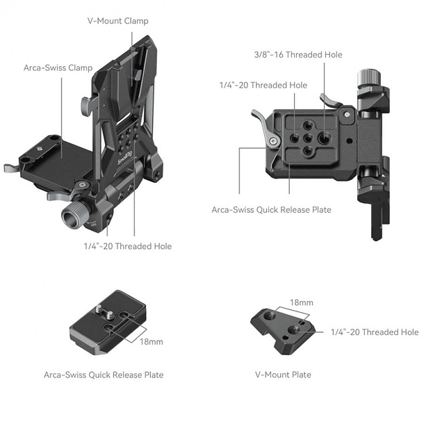 SMALLRIG 4064 MONTAJE COMPACT V-MOUNT