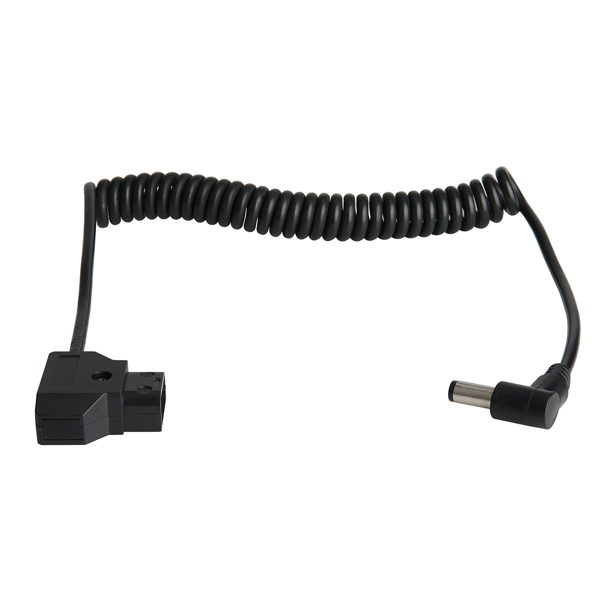 Cable Tap D-Tap a 2.1 DC 12v en espiral de ángulo recto | Picslab Store