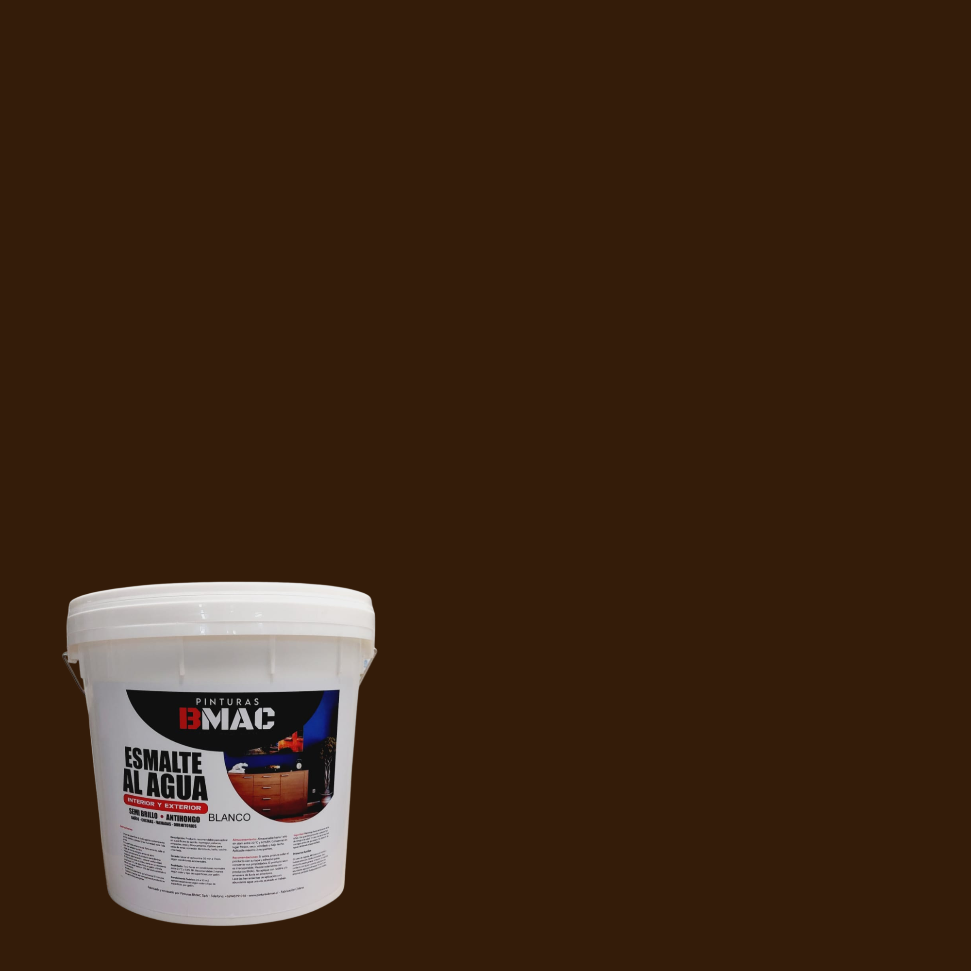 Esmalte al Agua Café Moro Semibrillo Tineta