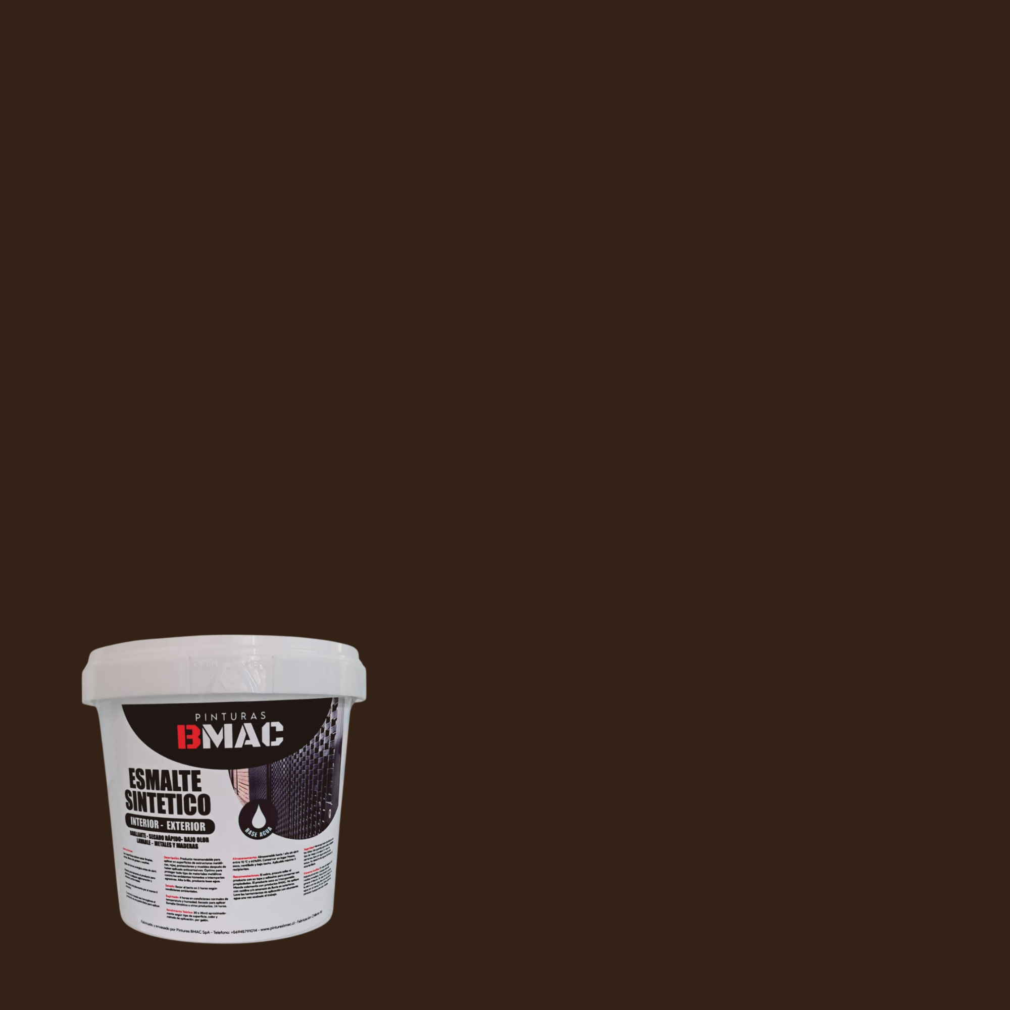 Esmalte Sintético Doble Acción Café Moro 1 Litro