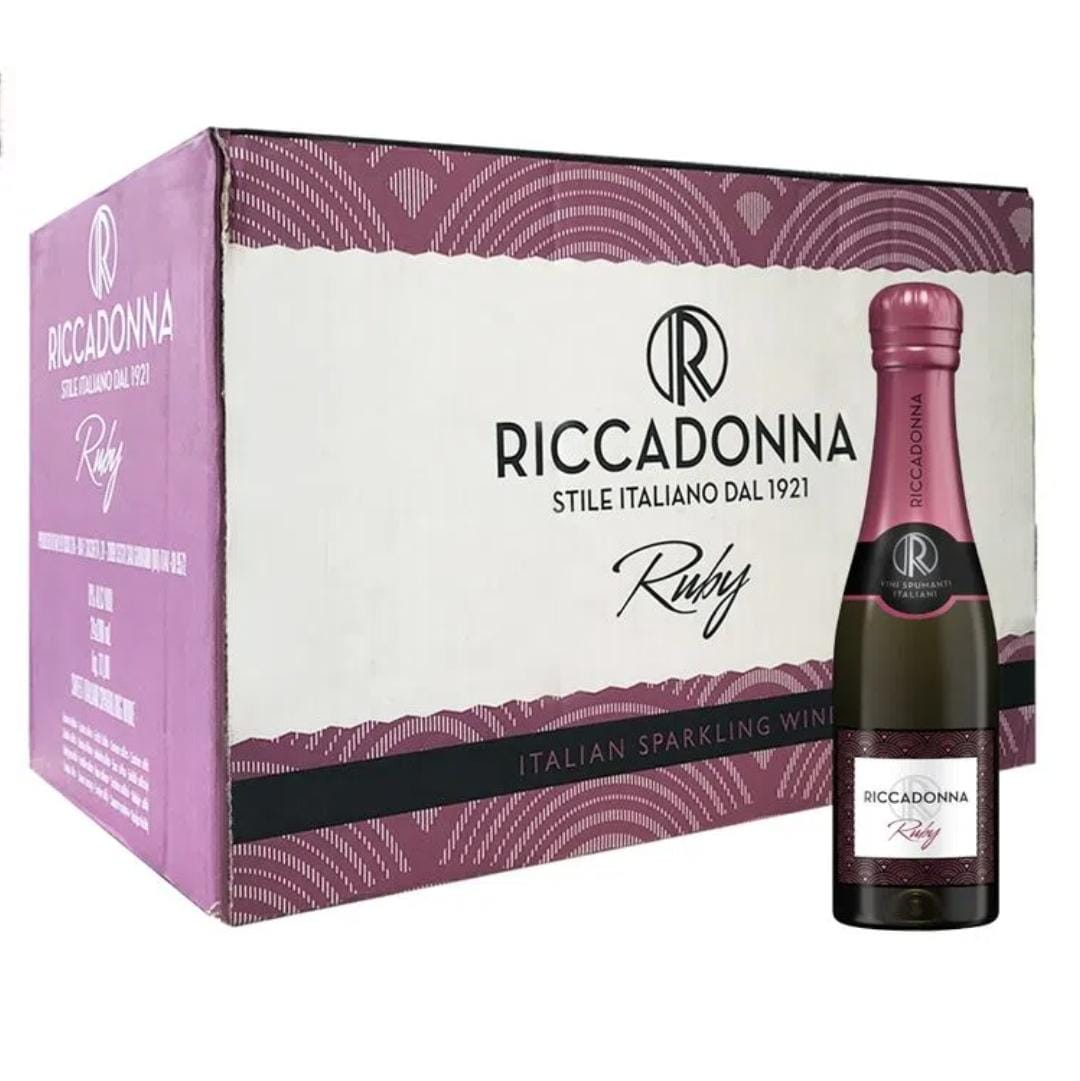 Caja de 24 Espumantes Riccadonna 200ml Ruby, Asti , Moscato