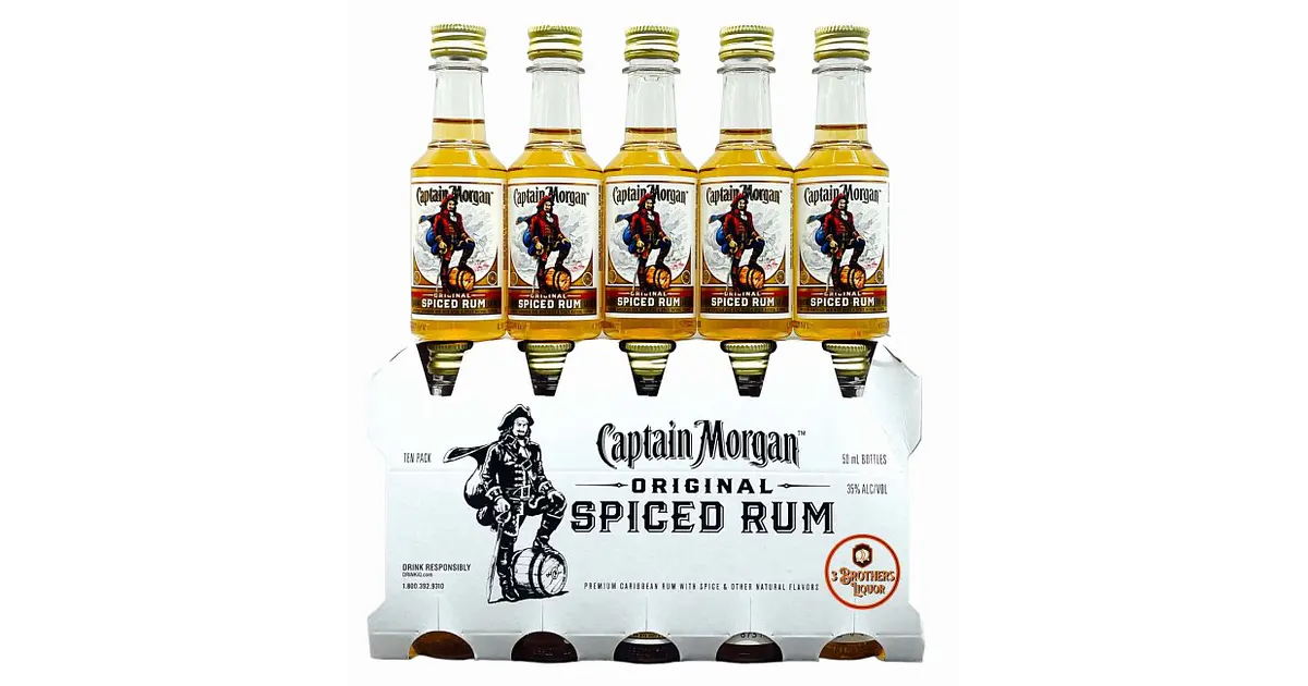 pack 12 Miniaturas Ron Captain Morgan spiced gold 50 ml Bot