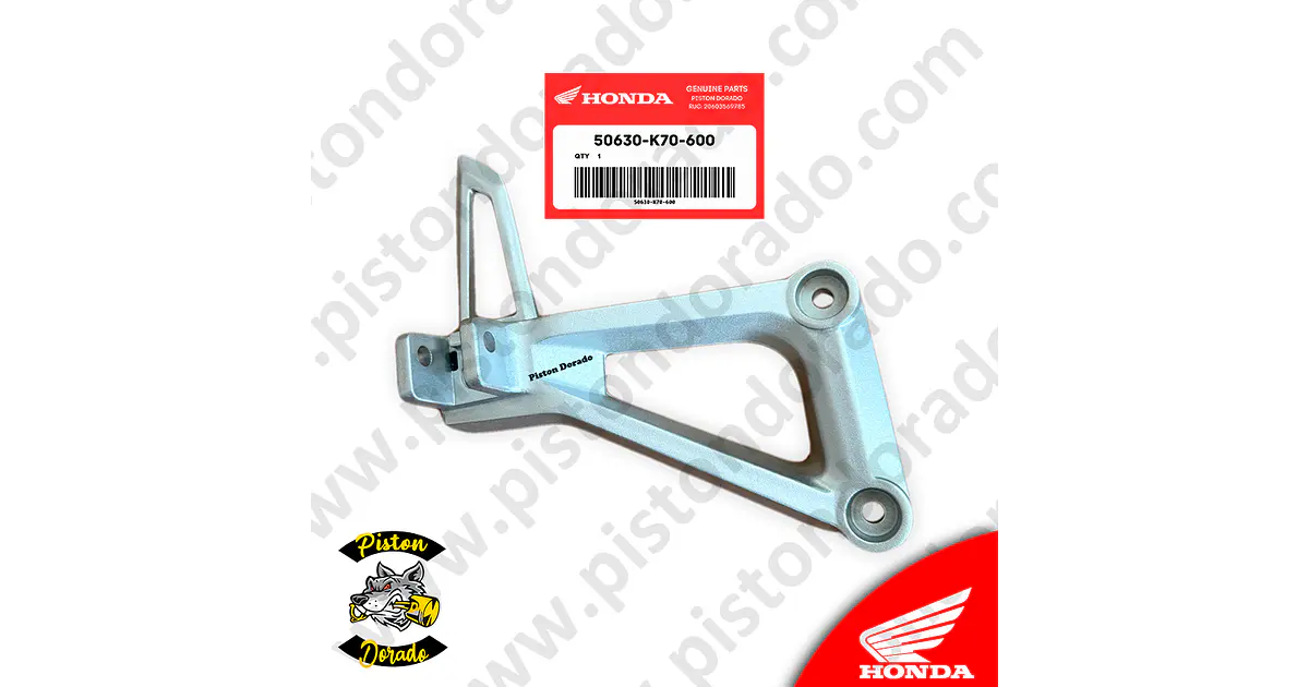 Base de estribo de pasajero derecho CB190R V1 Honda Original