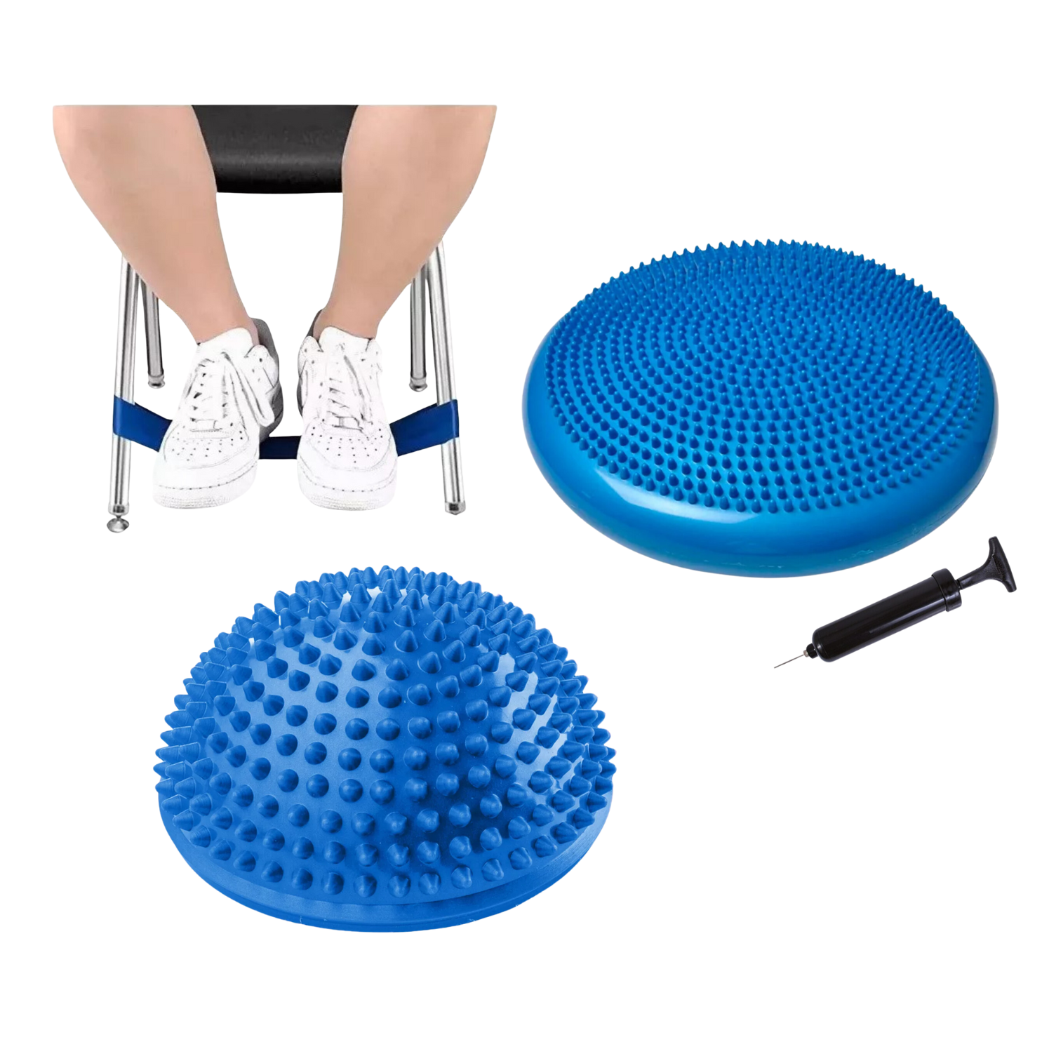 Banda Elástica + Cojín Sensorial + Mini Bosu // TEA TDAH EST